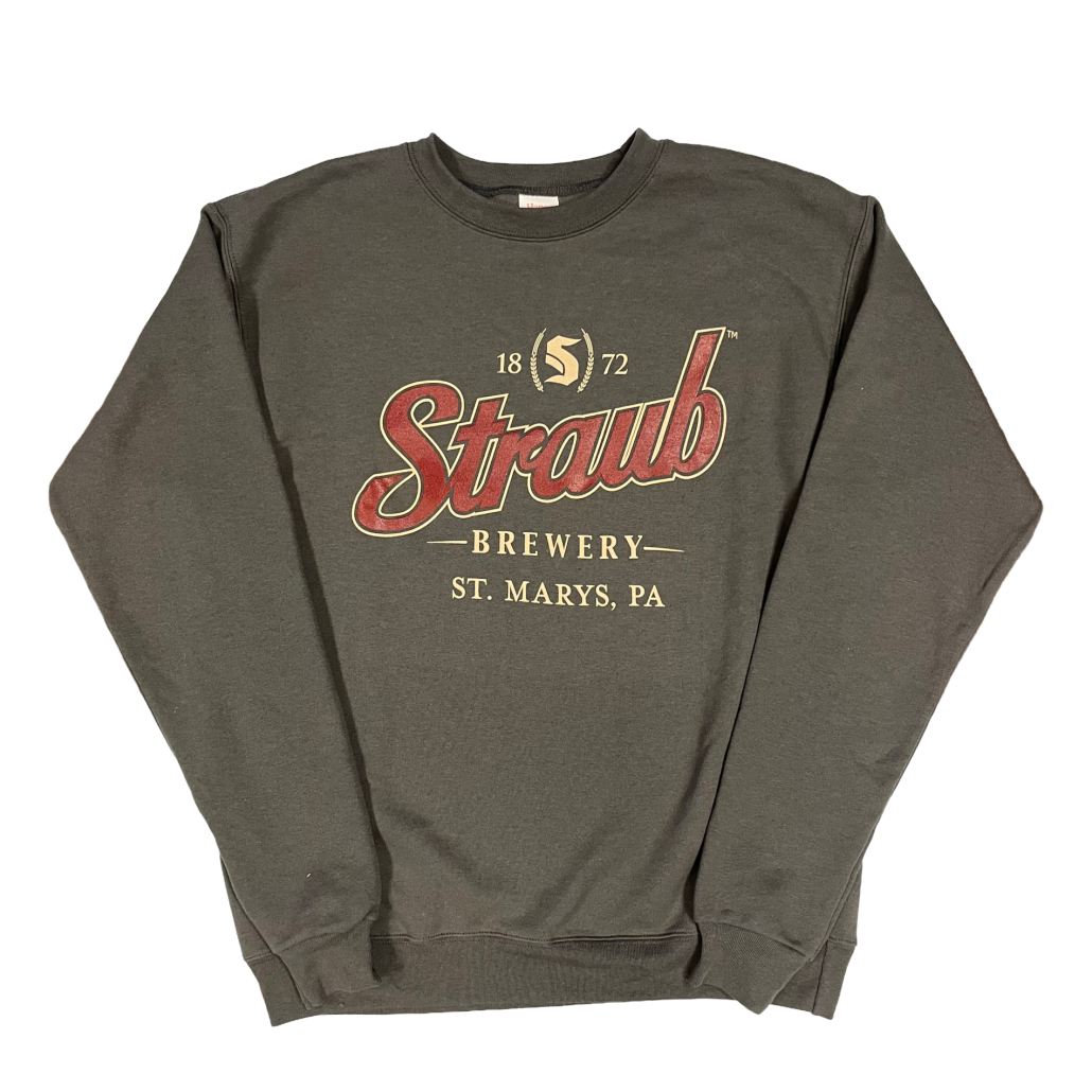 Gray Crew Red Logo - Straub Brewery