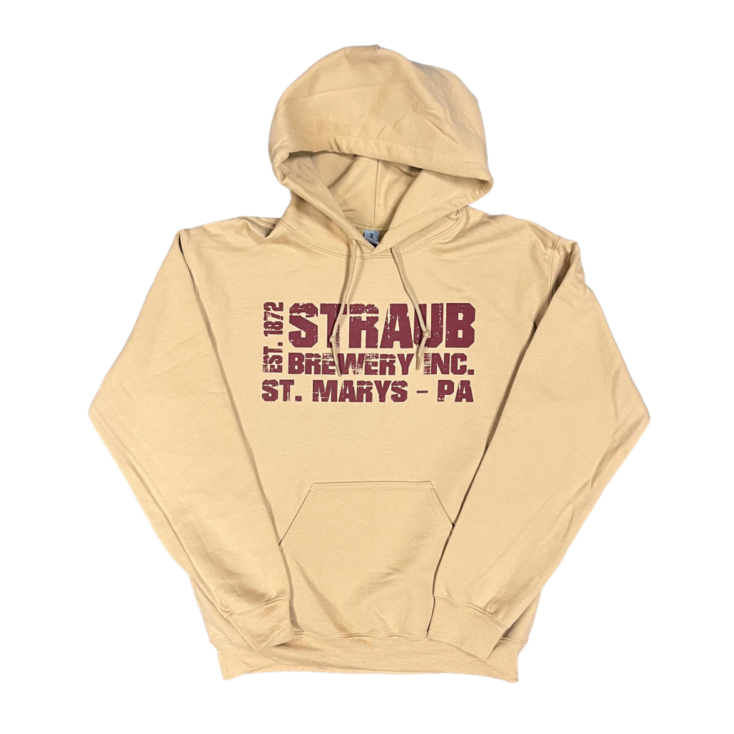 Gold Stacked Straub Hoodie - Straub Brewery